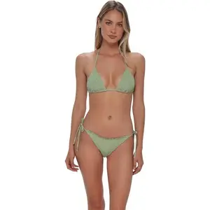 SWIM SYSTEMS Kali Tie Side Bikini Bottom - Aloe Lurex