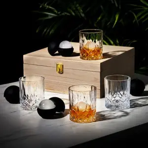 VISKI Admiral 8-piece Crystal Tumbler & Ice Sphere Box Set
