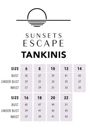 SUNSETS ESCAPE Jenna Tankini Top - Island Spice