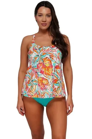 SUNSETS ESCAPE Sunsets Escape Jenna Tankini Top Palms Serenade Sandbar Rib