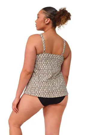 SUNSETS ESCAPE Jenna Tankini Top - Sand Drift