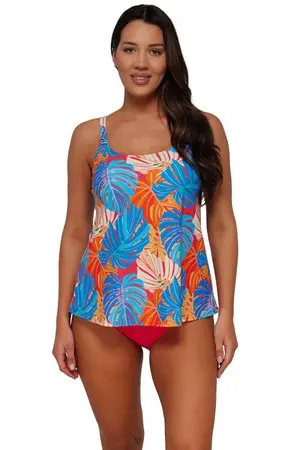 SUNSETS ESCAPE Sunsets Escape Jenna Tankini Top Zesty Tropicana