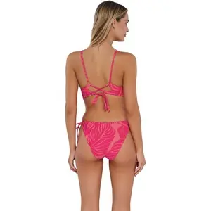SUNSETS Sunsets Everlee Tie Side Bikini Bottom Blushing Palms Sandbar Rib