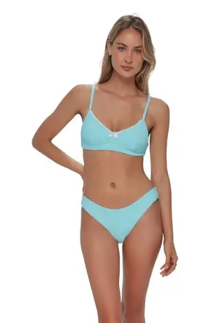 SWIM SYSTEMS Chloe Bikini Bottom - Aqua Haze Rib