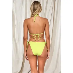 PACIFICA BY SUNSETS Pacifica By Sunsets Taryn Tie Side Bikini Bottom Bright Pear