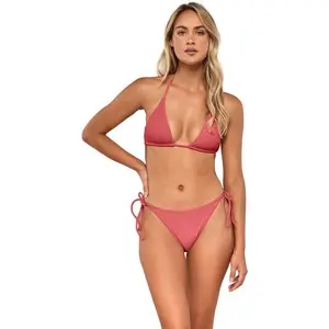 PACIFICA BY SUNSETS Taryn Tie Side Bikini Bottom - Hibiscus Tea