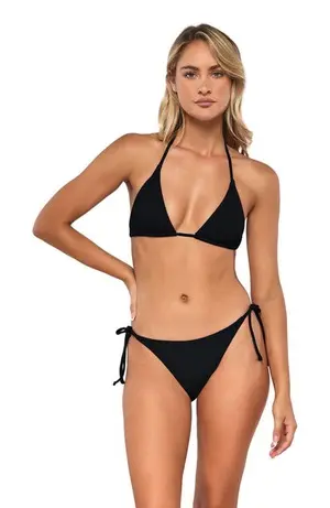 PACIFICA BY SUNSETS Pacifica By Sunsets Tiana Triangle Bikini Top Black Pacifica