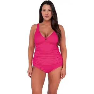 SUNSETS ESCAPE Sunsets Escape Emerson Tankini Swimsuit Top Begonia Sandbar Rib