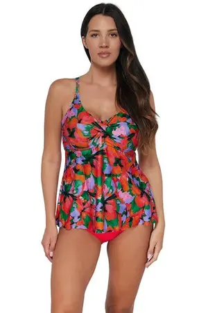 SUNSETS ESCAPE Sunsets Escape Tori Tankini Swimsuit Top Hummingbird Cove