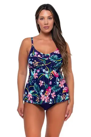 SUNSETS ESCAPE Sunsets Escape Tori Tankini Swimsuit Top Island Getaway