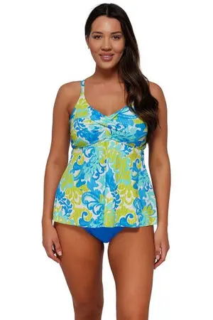 SUNSETS ESCAPE Sunsets Escape Tori Tankini Swimsuit Top Ocean Muse Sandbar Rib