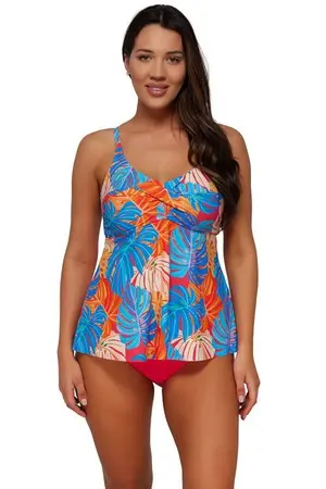 SUNSETS ESCAPE Sunsets Escape Tori Tankini Swimsuit Top Zesty Tropicana
