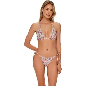 SWIM SYSTEMS Pom Pom Tie Side Bikini Bottom - Prairie Petals