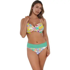 SUNSETS Crossroads Underwire Bikini Top Botanical Bliss Sandbar Rib