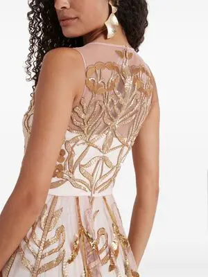 TEMPERLEY LONDON Inez Cocktail Midi Dress - Neutrals