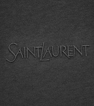 Saint Laurent Cotton Logo T-shirt - Black