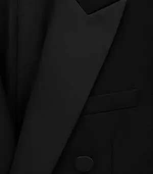 Saint Laurent Wool Tuxedo Blazer - Black