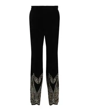 Gucci Embroidered Velvet Pants