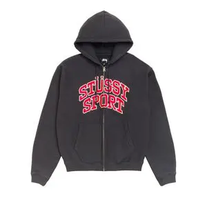 StÜssy Sport Zip Hoodie - Black