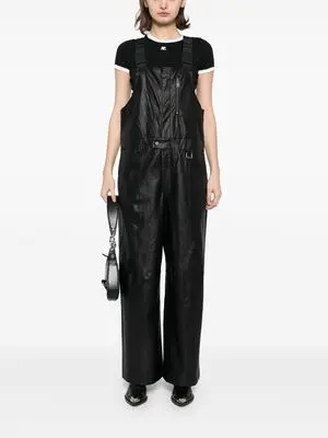 TEAM WANG DESIGN Choices Faux Leather Jumpsuit