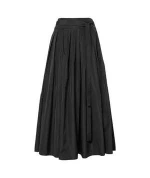 Max Mara Gea Pleated Taffeta Maxi Skirt