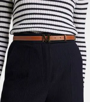 Max Mara Logo Leather Belt