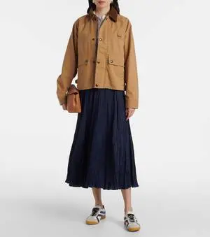Polo Ralph Lauren Crushed Satin Midi Skirt - Blue