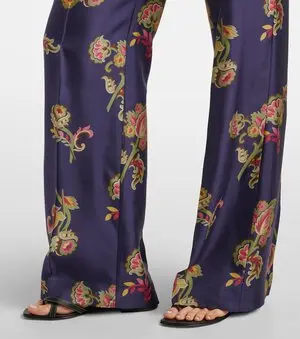 Etro Silk Palazzo Pants
