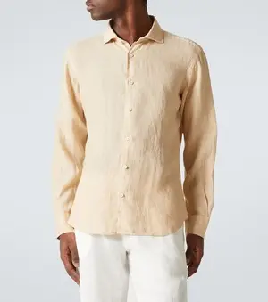 Fedeli Linen Shirt - Beige