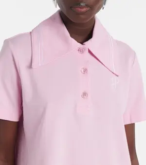 PATOU Logo Cotton Polo Dress - Pink
