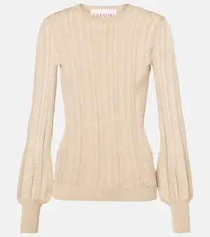 Valentino Garavani Virgin Wool Sweater - Beige