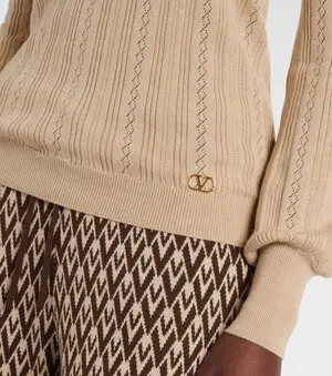 Valentino Garavani Virgin Wool Sweater - Beige