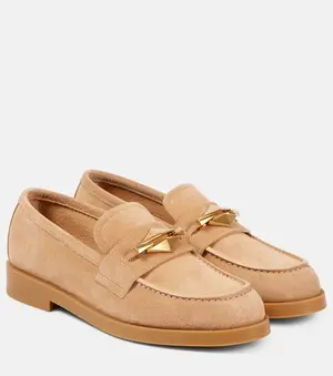 JIMMY CHOO Maddie Suede Loafers - Brown