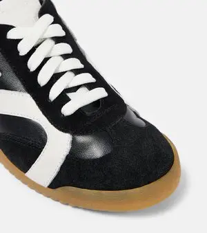 Proenza Schouler Track Suede-trimmed Leather Sneakers - Black