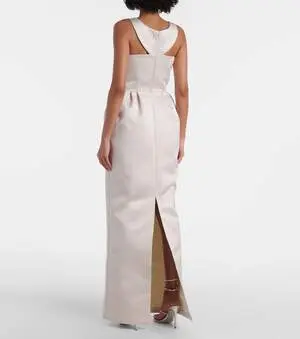 Safiyaa Trecchi Embellished Satin Gown