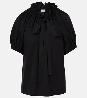 PATOU Cotton Jersey Top - Black