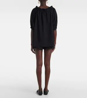 PATOU Cotton Jersey Top - Black