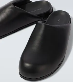 Rick Owens Granola Leather Mules - Black