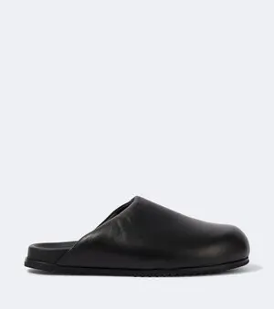 Rick Owens Granola Leather Mules - Black