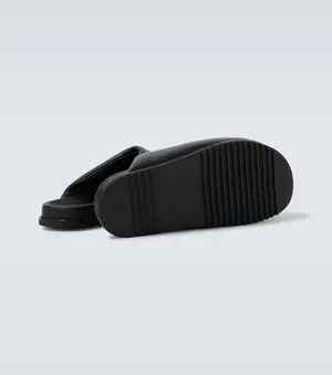 Rick Owens Granola Leather Mules - Black