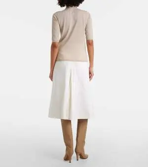 Max Mara Cecina Virgin Wool Turtleneck Sweater - Beige