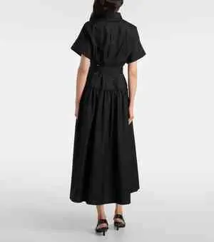 Max Mara Agoraio Pleated Shirt Dress - Black