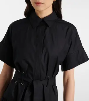 Max Mara Agoraio Pleated Shirt Dress - Black