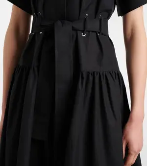 Max Mara Agoraio Pleated Shirt Dress - Black
