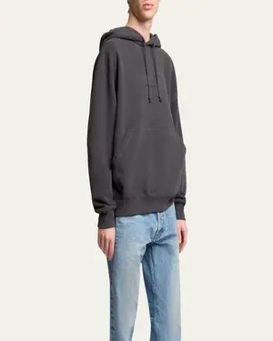 Saint Laurent Fleece Tonal Logo Hoodie