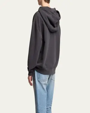 Saint Laurent Fleece Tonal Logo Hoodie