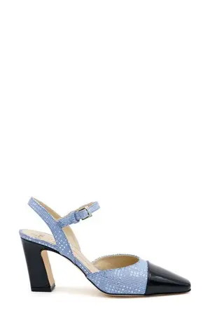 AMALFI BY RANGONI Florentia Cap Toe Pumps - Blue Software/ Black