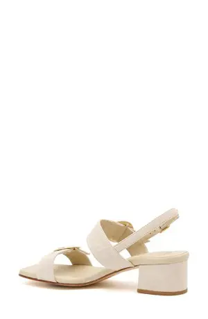 AMALFI BY RANGONI Miriam Slingback Sandal - Ivory Cashmere - Gold Buckle