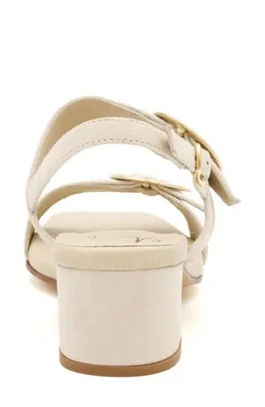 AMALFI BY RANGONI Miriam Slingback Sandal - Ivory Cashmere - Gold Buckle