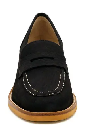 AMALFI BY RANGONI Abele Penny Loafer - Black Long Beach